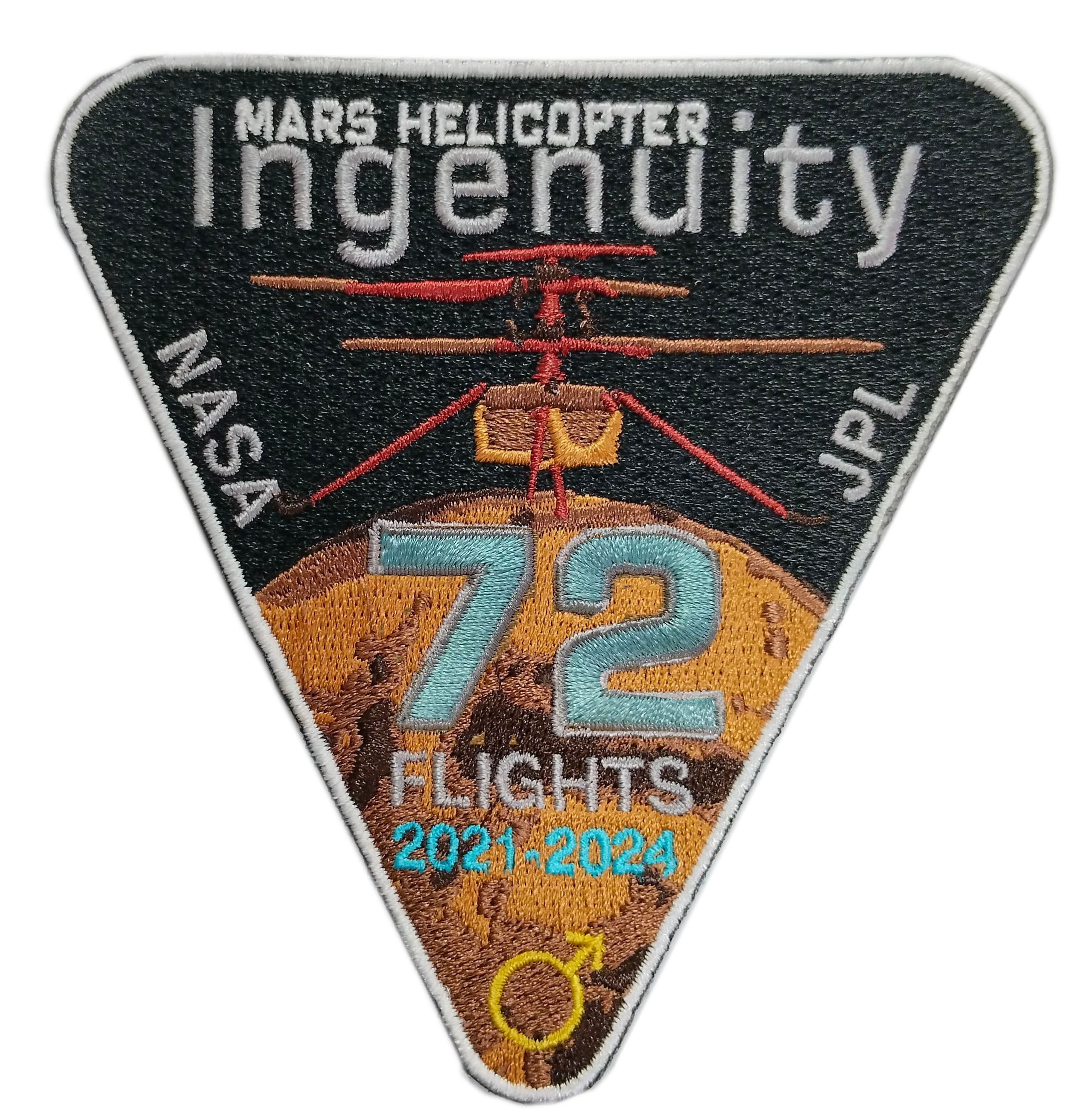 Mars Helicopter Ingenuity 72 Flights Patch | Retrorocket Emblems